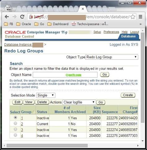 how to check the frequency of redo log switches mr2t