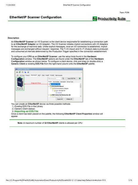 Productivityhelpv3 12 Ethernet Ip Scanner Configuration Pdf Data Type Transmission