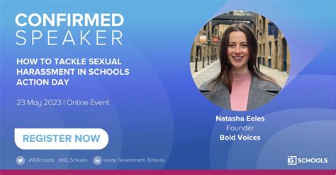Hugely Looking Forward To Speaking At The Ig Schools How To Tackle Sexual Harassment In Schools