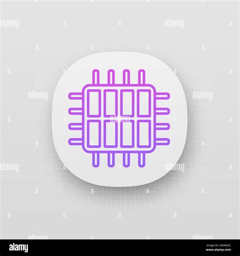Octa Core Processor App Icon Eight Core Microprocessor Microchip Chipset CPU Central