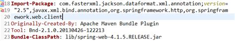 Java Why Manifest File Is Showing No Available Bundle Exports