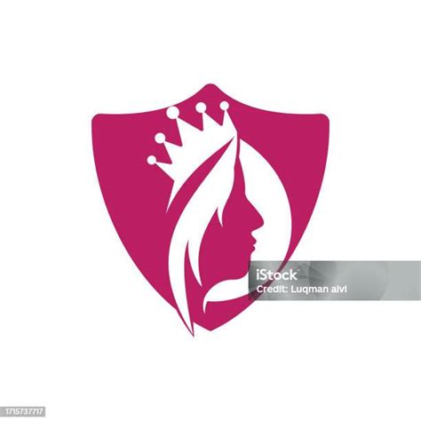 패션 퀸 로고 디자인 템플릿입니다 뷰티 살롱 로고 디자인 컨셉입니다 0명에 대한 스톡 벡터 아트 및 기타 이미지 0명 개념