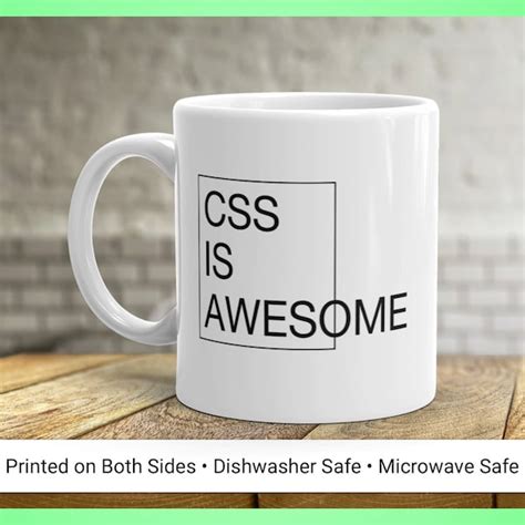 Css Is Awesome Mug Etsy