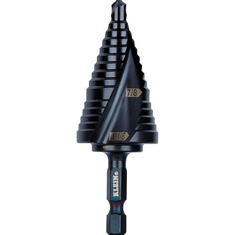 Step Drill Bit Quick Release Double Spiral Flute 78 To 1 18 Inch