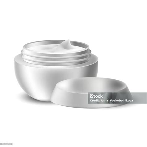 로션 젤 페인트 크림과 현실적인 용기 흰색 배경에 벡터 격리 된 개체입니다 배너 카드 브로셔 및 소책자를 모의 합니다 제품 포장 그림 3차원 형태에 대한 스톡 벡터 아트 및