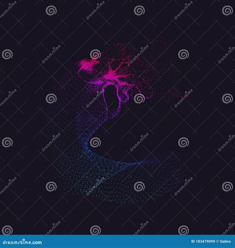 Abstract Dot Array Particles Wave Stock Vector Illustration Of Circle Light 183479099