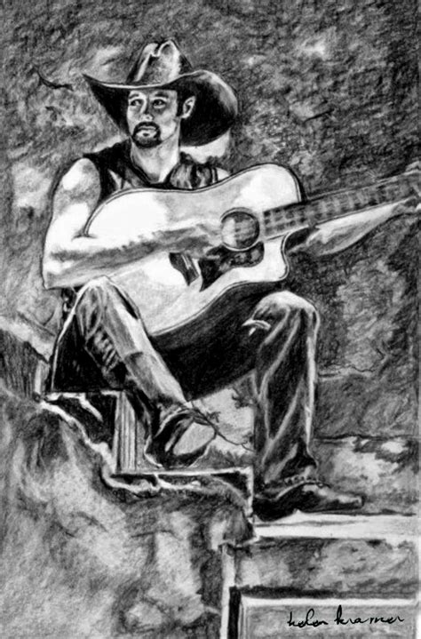 Tim Mcgraw Drawing By Helen Kramer Saatchi Art