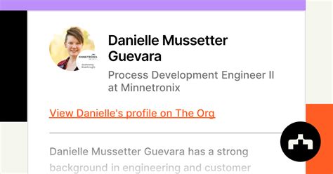 Danielle Mussetter Guevara Process Development Engineer Ii At Minnetronix The Org