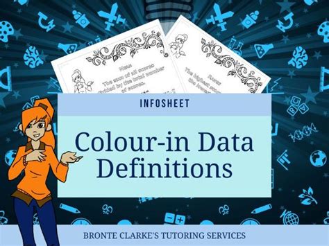 colour in summary statistic definitions teaching resources