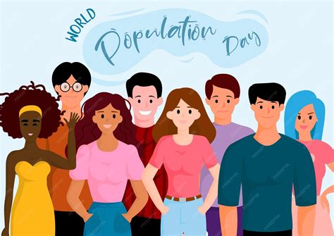 Premium Vector Posters Campaign Of World Population Day In Cartoon