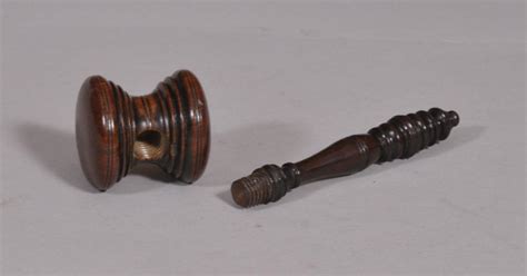 Antique Treen 18th Century Mahogany Auctioneers Gavel Bada