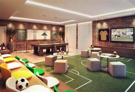 Sports Themed Recreational Room Design