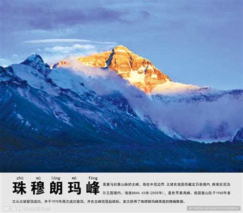 珠穆拉玛峰景点介绍展板设计图展板模板广告设计设计图库昵图网