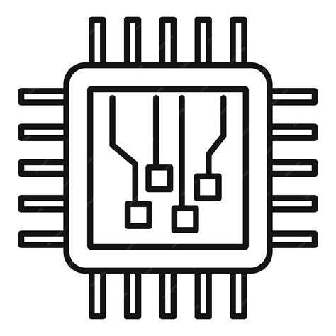 Premium Vector Machine Learning Processor Icon Outline Machine Learning Processor Vector Icon