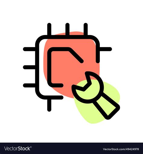 Interface For Device Maintenance Or Configuration Vector Image