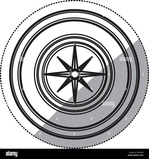 Compass Icon Instrument Tool Navigation Location And Object Theme Isolated Design Vector