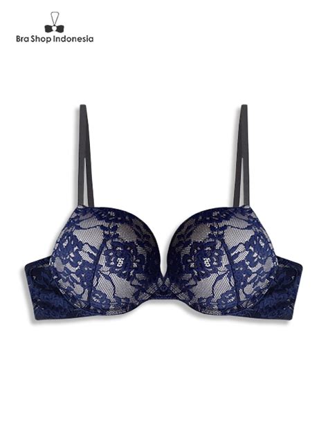 Jual Bra Floral Push Up Bombshell Dark Blue