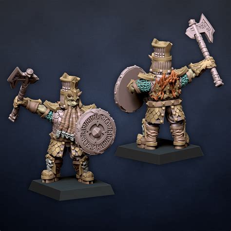 Infernal Warriors With Hand Weapon And Shield Dragonlake Miniatures