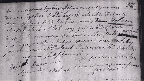 Johann Adam Hoffman And Magdalena Abel