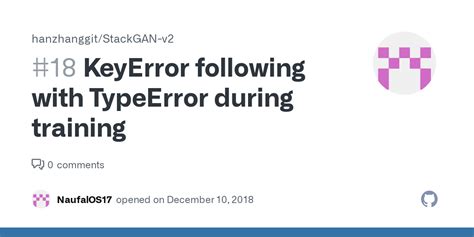 KeyError Following With TypeError During Training Issue 18