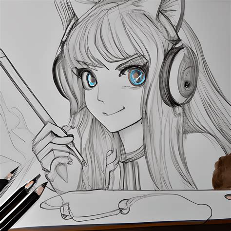 How To Draw A Neko Girl With Cat Ears Drawing Catherine Vtuber
