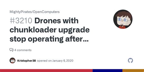 Drones With Chunkloader Upgrade Stop Operating After Going Through A