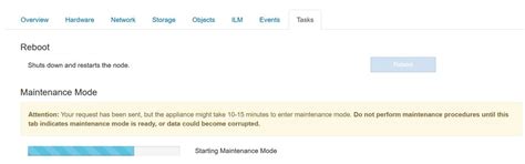 storagegrid appliance stuck in starting maintenance mode after compute