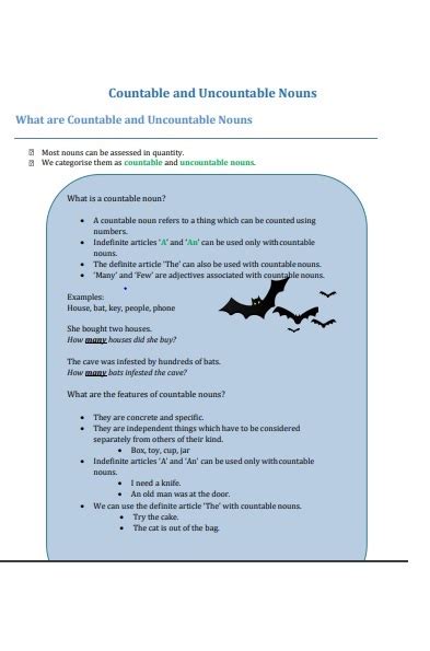 Cbse Class 6 English Grammar Nouns Worksheets