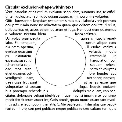 Css Shapes Wrapping Text Around A Circle With Css Stack Overflow