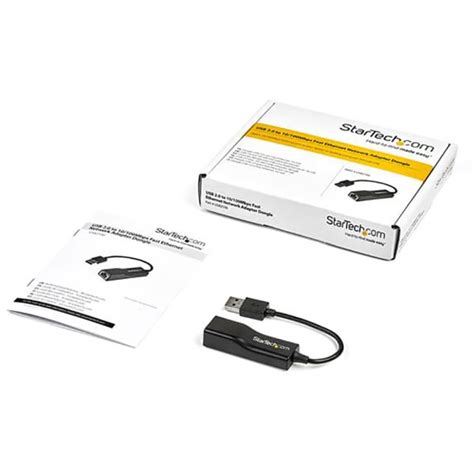 StarTech Com USB2100 USB 2 0 To 10 100 Mbps Ethernet NetworkAdapter Dongle RS