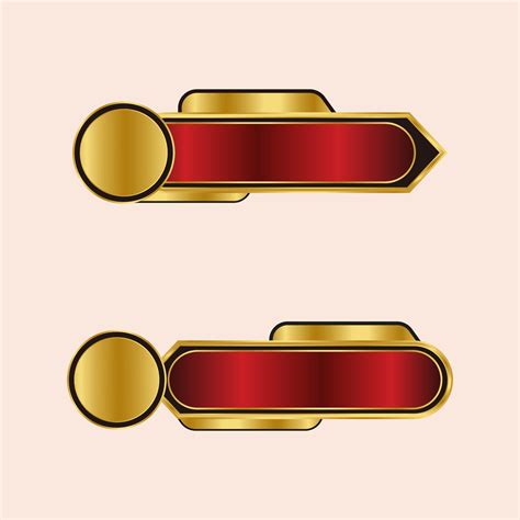 Golden Web Lower Third Banner Text Box Vector 16181838 Vector Art At
