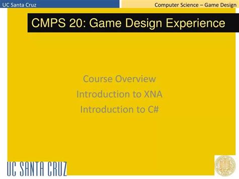 Ppt Course Overview Introduction To Xna Introduction To C Powerpoint