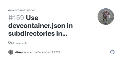 use devcontainer json in subdirectories in monorepo · issue 159