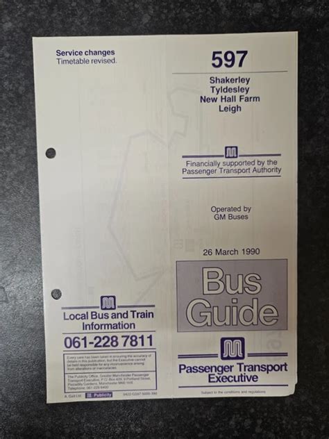 Gm Buses Transport Timetable Bus Leaflet Pte Abjxa1 85 £3 50 Picclick Uk