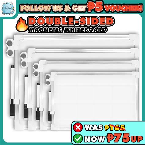 Wall Mounted Whiteboard In Magnetic White Board Office School Supplies【brand New Packaging