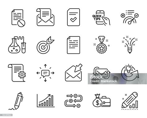 메일 뉴스레터 새로 고침 메일 및 교육 라인 아이콘 세트의 벡터 집합입니다 벡터 0명에 대한 스톡 벡터 아트 및 기타 이미지 0명 교육 그래프 Istock
