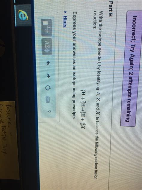 solved part a write the isotope needed by identifying a z