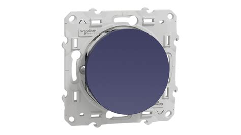 S550206 Schneider Electric Blue Push Button Light Switch 1 Gang