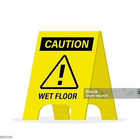 주의 젖은 바닥 청소 후 미끄러운 길 매끄러운 바닥에 Pictogram 흰색 배경에 고립 된 인쇄 가능한 기호 템플릿 거리에 대한 스톡 벡터 아트 및 기타 이미지 Istock