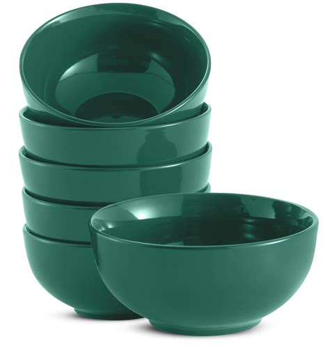 Kook 20 Oz Ceramic Soup And Cereal Bowls Set Of 6 Hunter Green