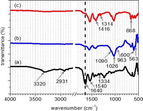 Ir Spectra Displaying The Functional Groups Of Scaffods A Col B