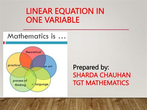 Linear Equtions With One Variable Pptx