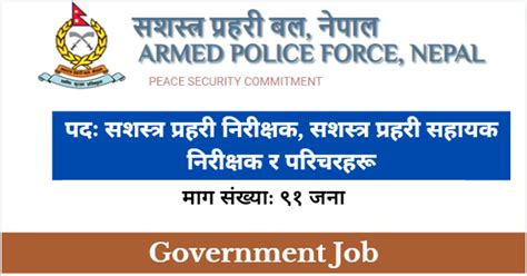 Apf Nepal New Vacancy 2080 For Inspector Asi And Parichar
