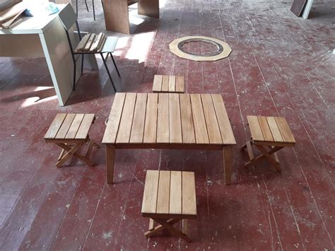 საპიკნიკე მაგიდა 4 სკამით გლიმტრექსი