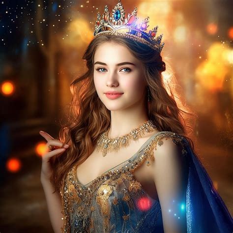 Premium Ai Image A Beautiful Young Girl Dressed In Abstract Colors As