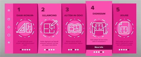 Blueprint Architecture Onboarding Icons Set Vector 10154652 Vector Art