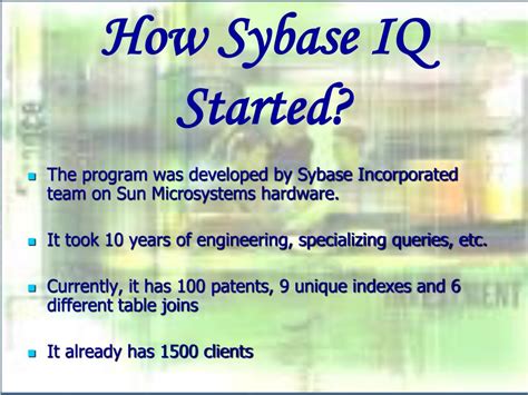 PPT Sybase IQ PowerPoint Presentation Free Download ID
