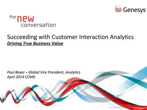 succeeding with customer interaction analytics ppt