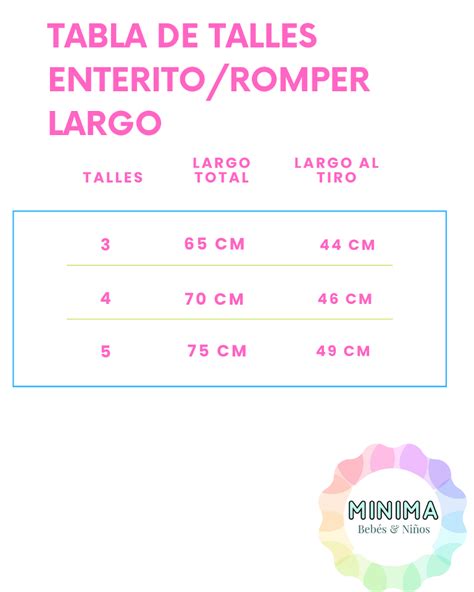 Tablas De Medidas Minima Bebes Y Ni Os
