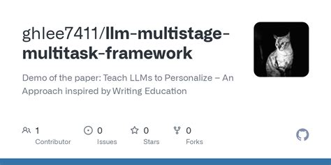Github Ghlee7411llm Multistage Multitask Framework Demo Of The Paper Teach Llms To